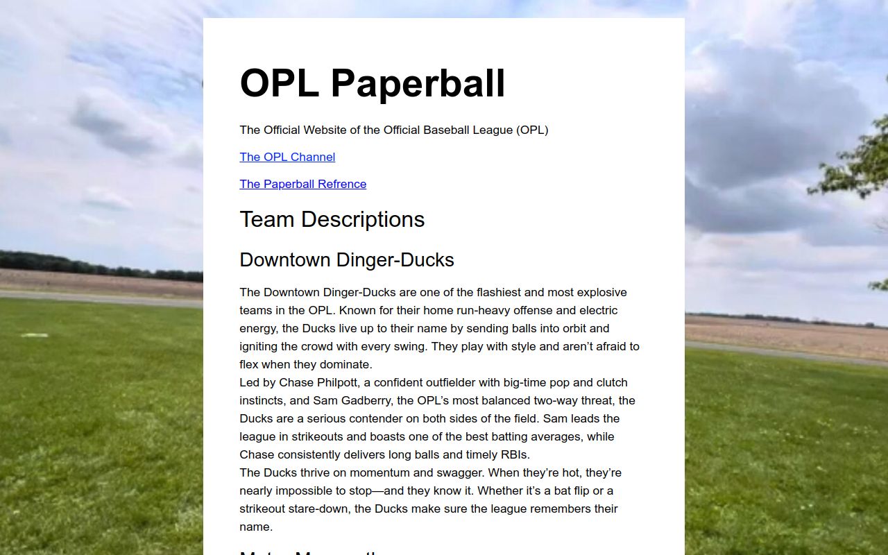 OPL Paperball
